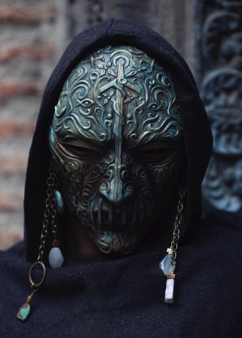 Watcher Mask: Hand-carved Gothic Art, Wearable Wall Decor - Etsy UK
