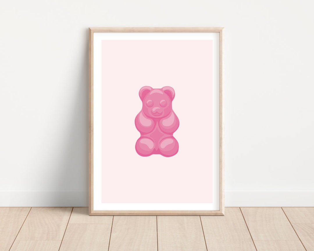 GUMMY BEAR POSTER, Funny Wall Art, Digital Downloadable, Candy Wall Art ...