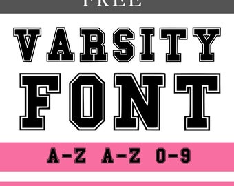 Varsity Font. Letters & Numbers PNG SVG Ttfs. Unbundle Installable ...
