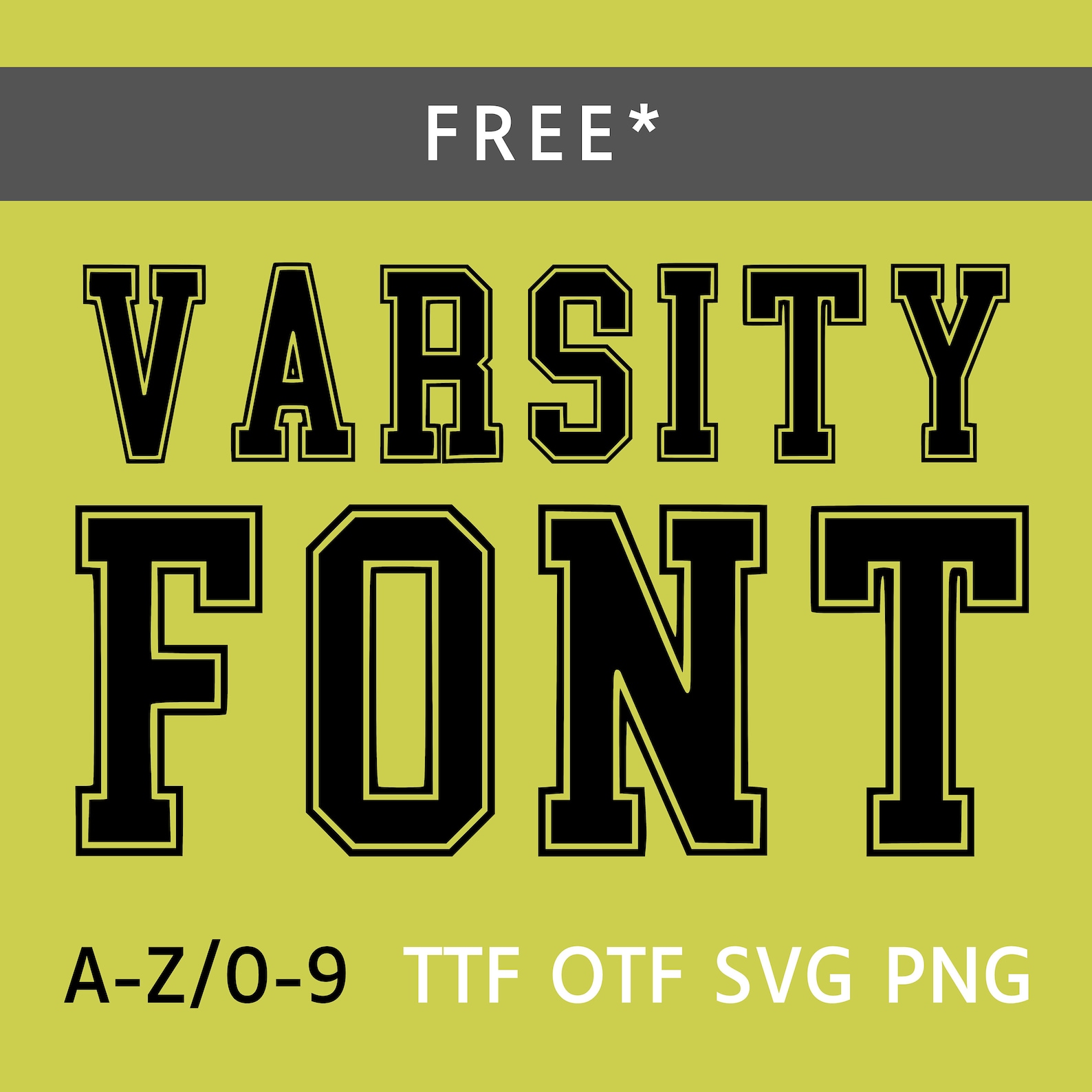 Varsity Font Letters Numbers TTF OTF PNG Svg. Installable College ...