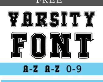 Varsity Font. Letters & Numbers PNG SVG Ttfs. Unbundle Installable ...
