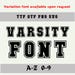 Varsity Font Letters Numbers PNG SVG TTF Otf. Installable College ...