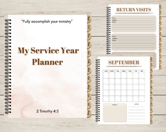 Digital Yearly Ministry Planner My Service Planner JW - Etsy