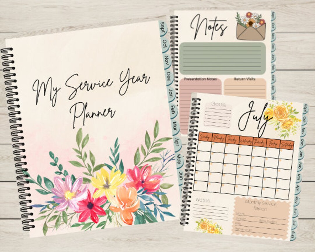 Digital Yearly Ministry Planner My Service Planner JW - Etsy