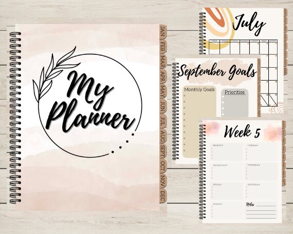 2023 Weekly Planner Aesthetic Neutral Planner - Etsy