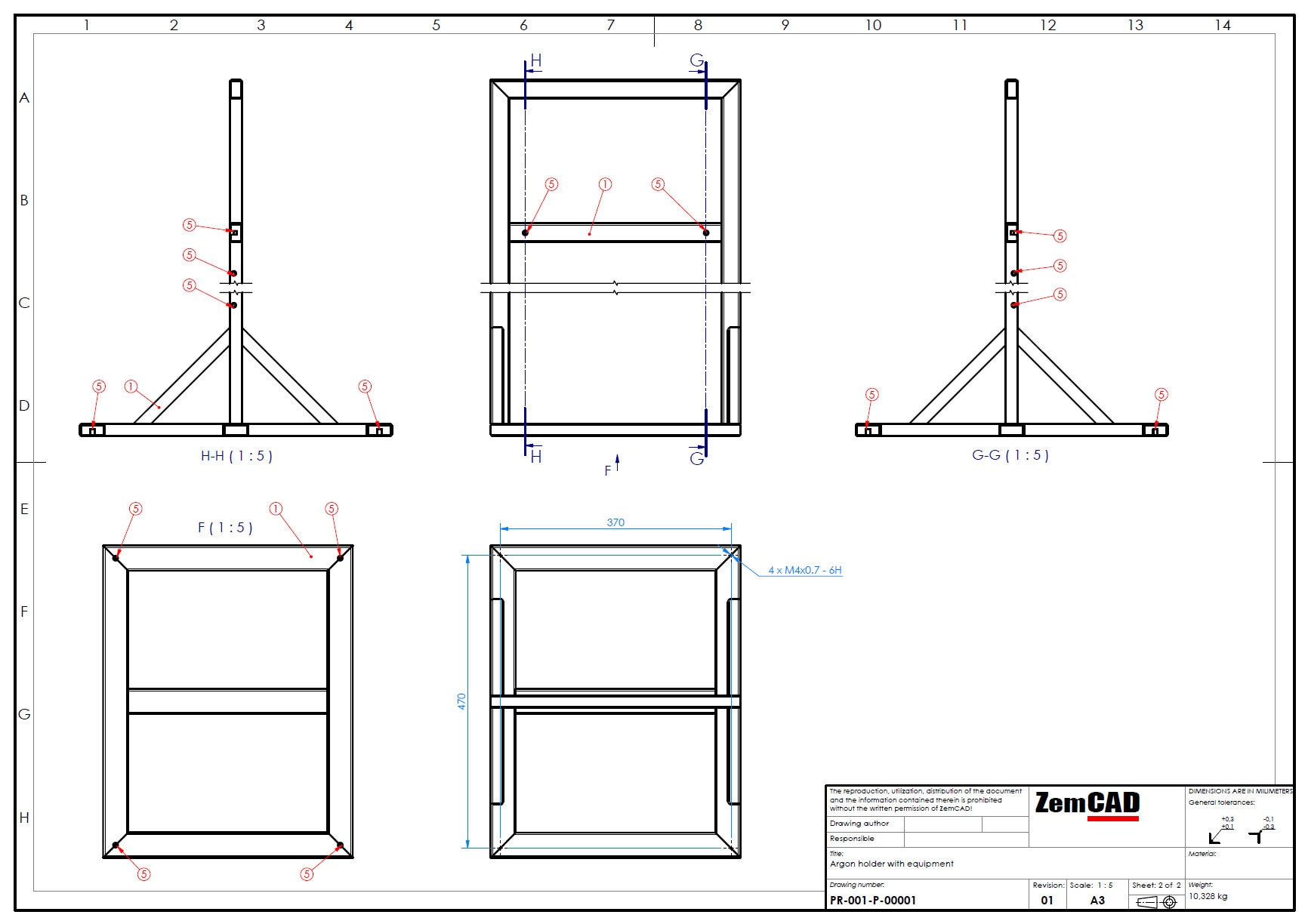 Gas Cylinder Frame Holder With Equipment, Garage, Metric, Build Plans ...