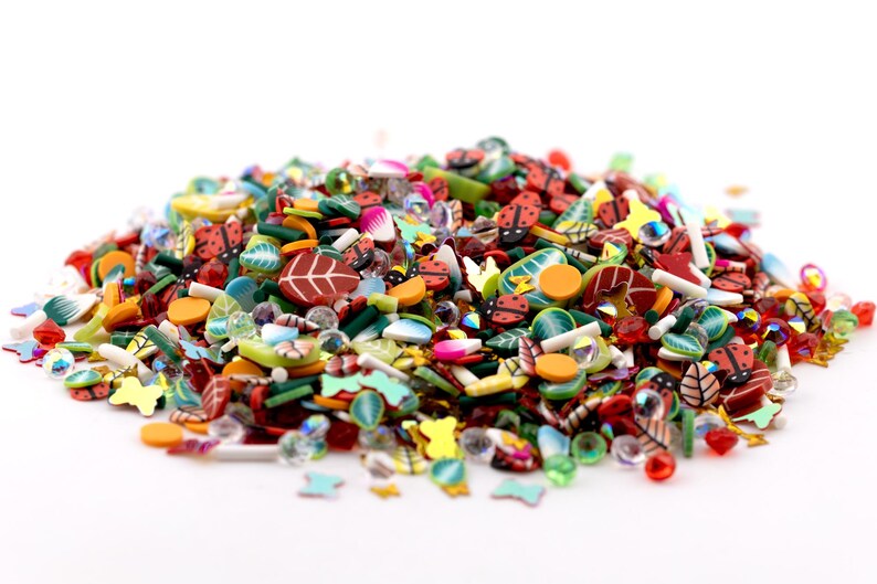 Ladybug Fake Sprinkle Mix, Kawaii Decoden Sprinkle Mix, Polymer Clay ...