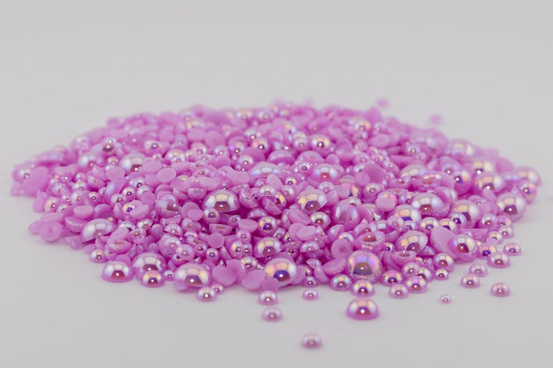 Flatback Pearl Light Purple AB | Sizes 2MM 3MM 4MM 5MM 6MM 8MM 10MM ...
