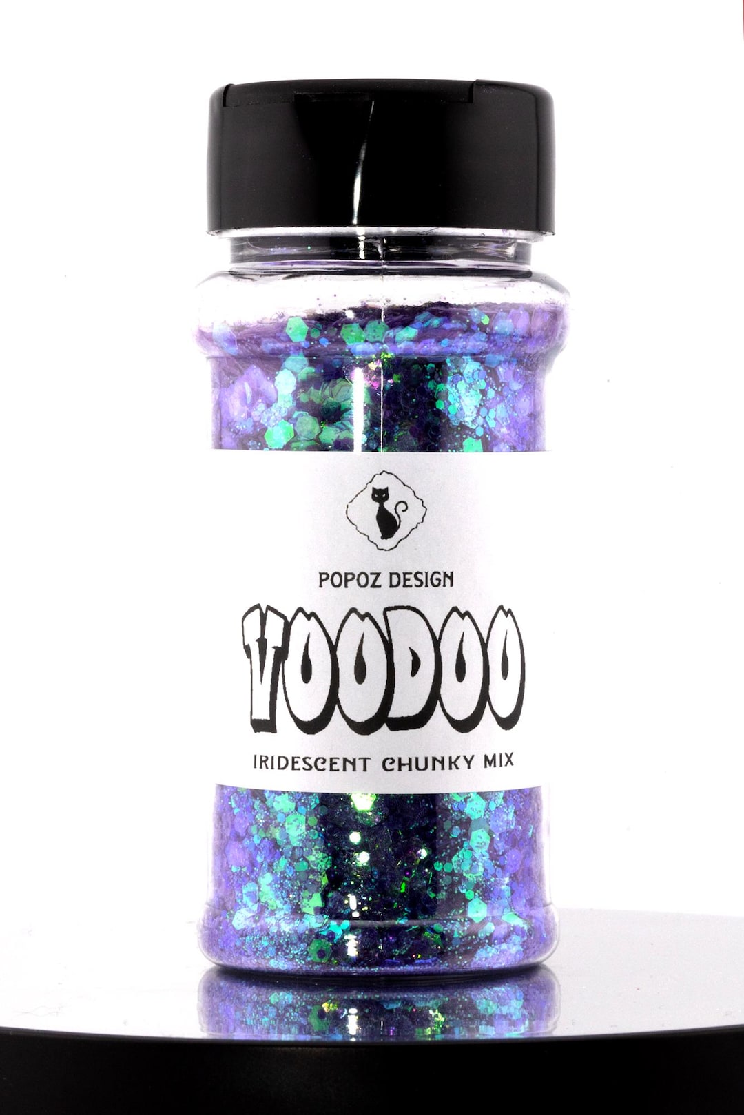 Iridescent Chunky Glitter Mix "voodoo" - 2oz. Shaker Jar - Premium ...