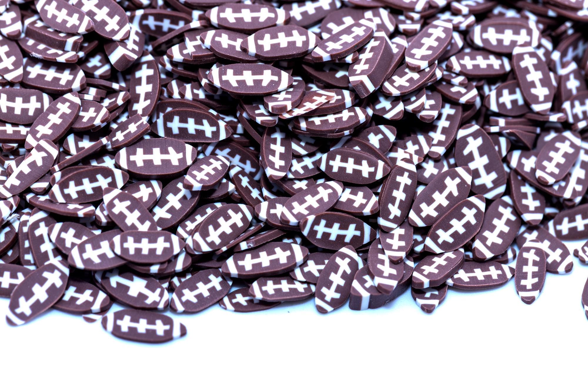 Football Fake Sprinkles 5MM, Kawaii Decoden Sprinkles, Polymer Clay ...