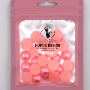 25PCS 14MM Flatback Pearl Chocolate AB Faux Pearl Flatback Scrapbooking ...