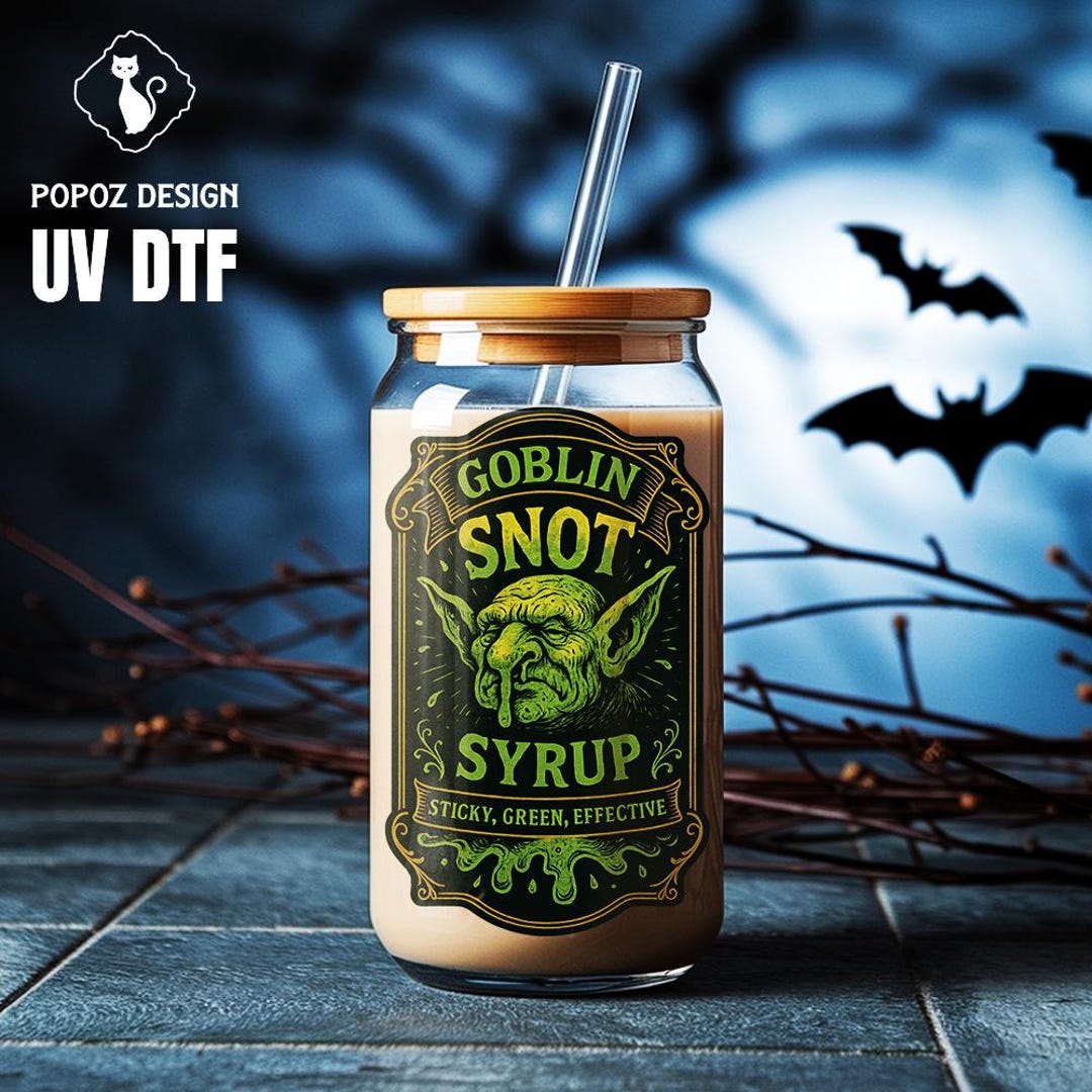 UV DTF Decal Halloween - "goblin Snot" Potion Label 4" X 6 ...