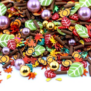 Fall Fake Sprinkle Mix 5-10MM, Kawaii Decoden Sprinkles, Polymer Clay ...