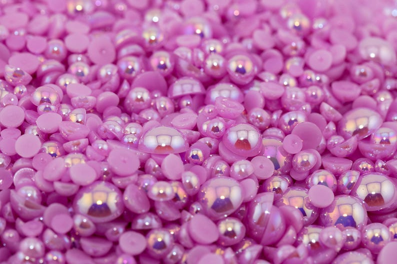 Flatback Pearl Light Purple AB | Sizes 2MM 3MM 4MM 5MM 6MM 8MM 10MM ...