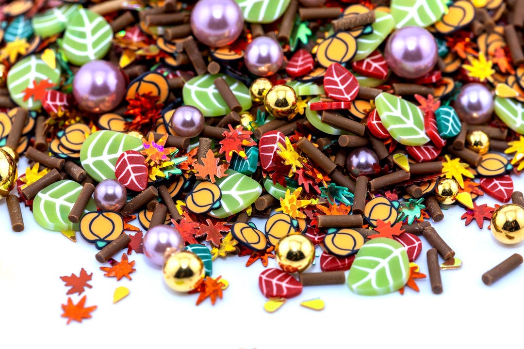 Fall Fake Sprinkle Mix 5-10MM, Kawaii Decoden Sprinkles, Polymer Clay ...