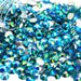 Capri Blue AB Silver Back Flatback Resin Rhinestones - 2mm 3mm 4mm 5mm ...