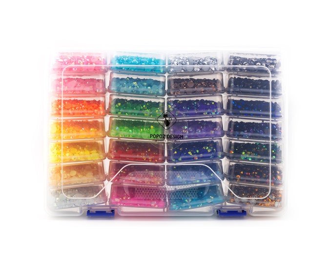 28 Box "bling Box #1" Starter Kit 42000 Pcs Rhinestones Mixed Sizes ...