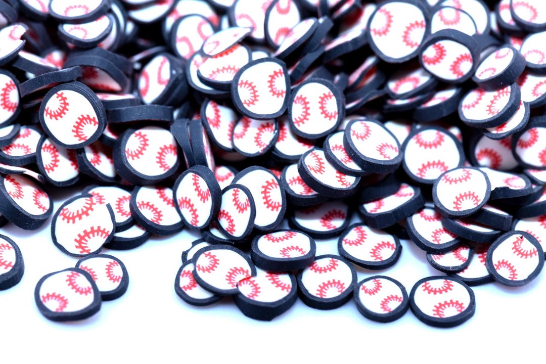 Baseball Fake Sprinkles 5MM, Kawaii Decoden Sprinkles, Polymer Clay ...
