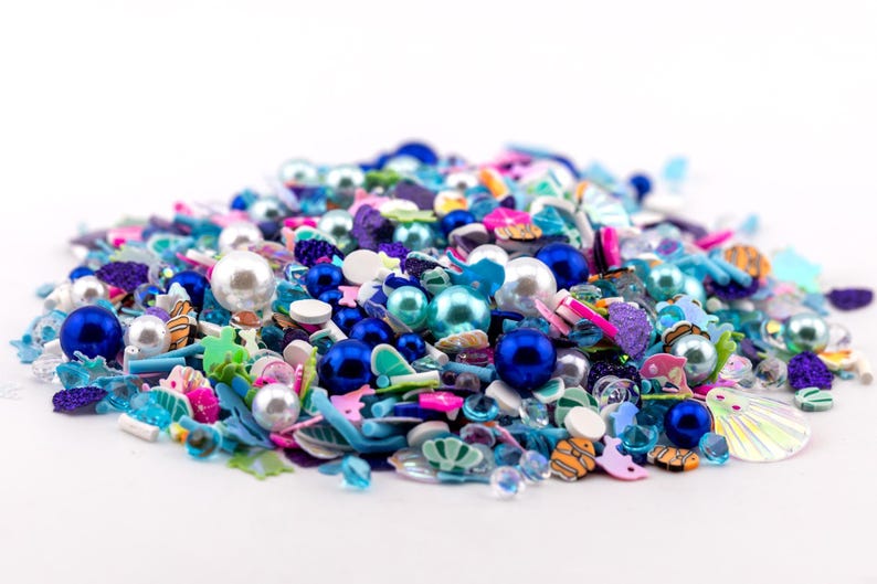 Ocean Life Fake Sprinkle Mix, Kawaii Decoden Sprinkle Mix, Polymer Clay ...