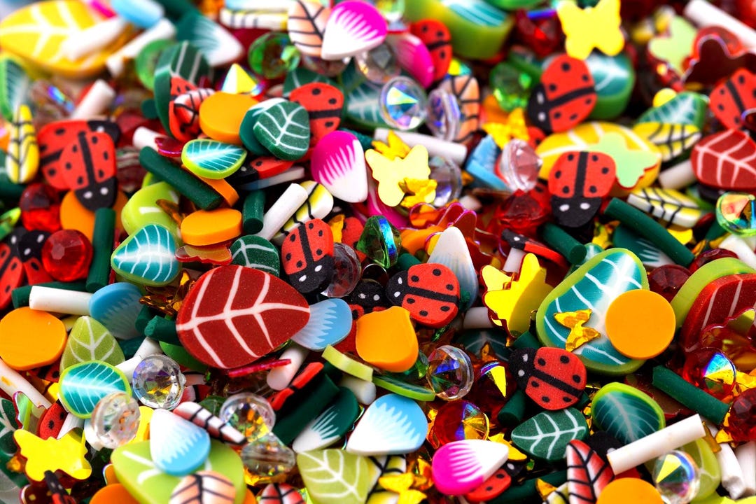 Ladybug Fake Sprinkle Mix, Kawaii Decoden Sprinkle Mix, Polymer Clay ...