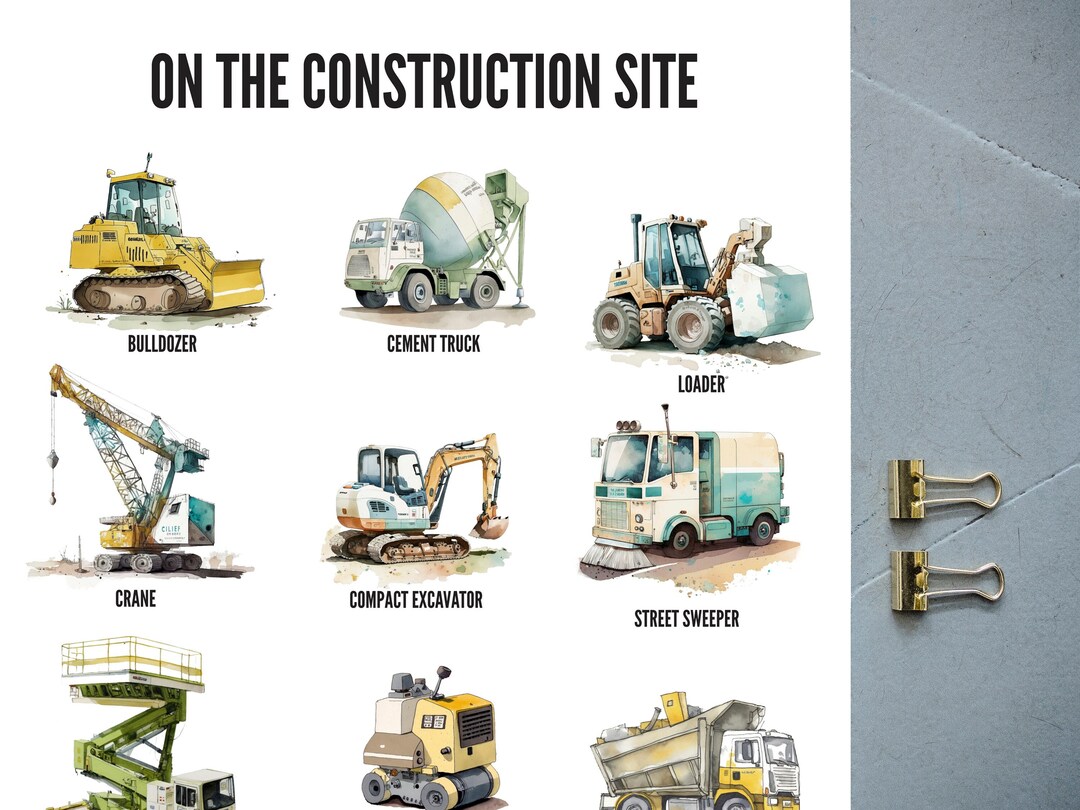 Construction Site Poster, Children's Room Poster, All Construction Site ...