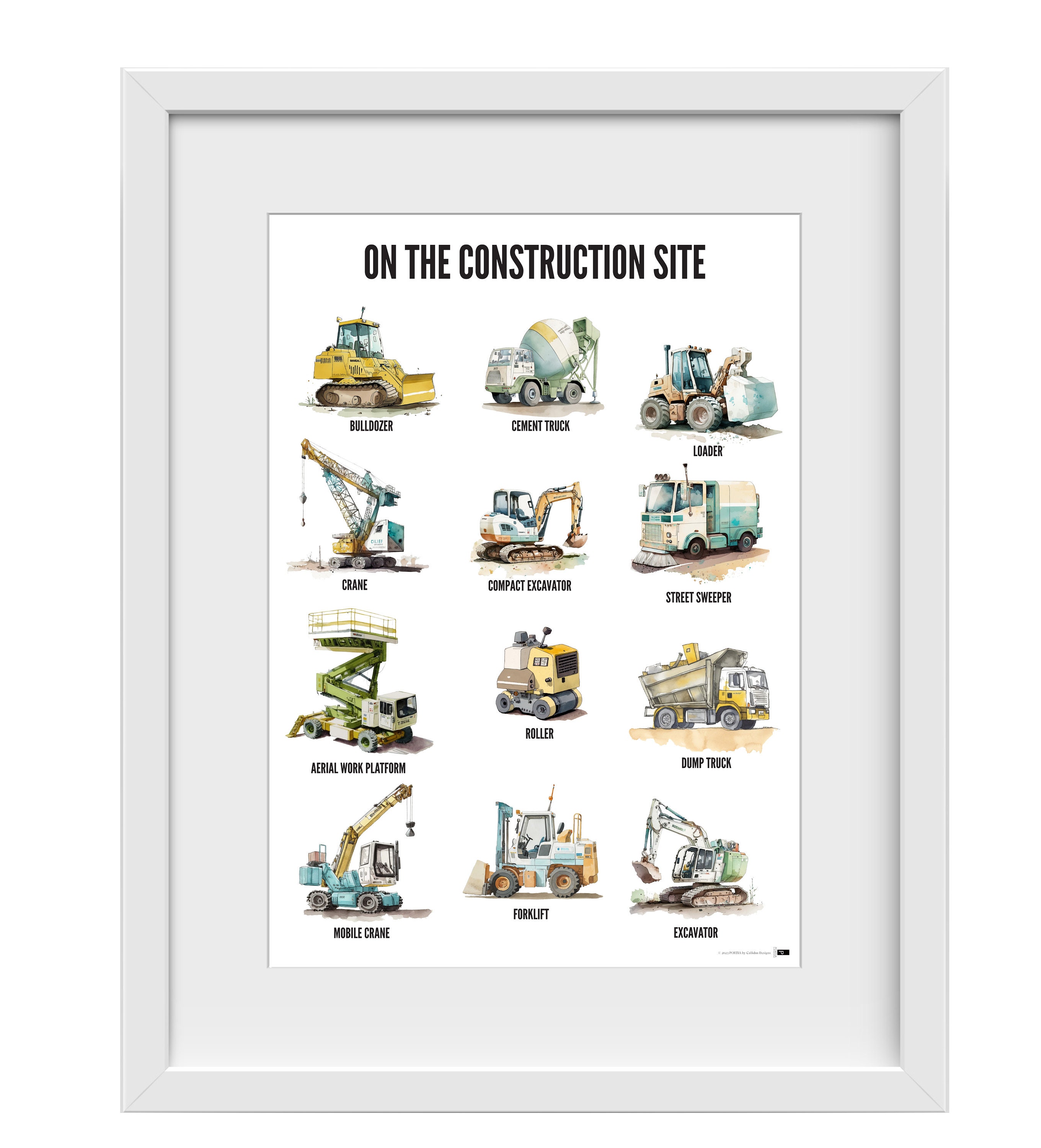 Construction Site Poster Children's Room Poster All - Etsy