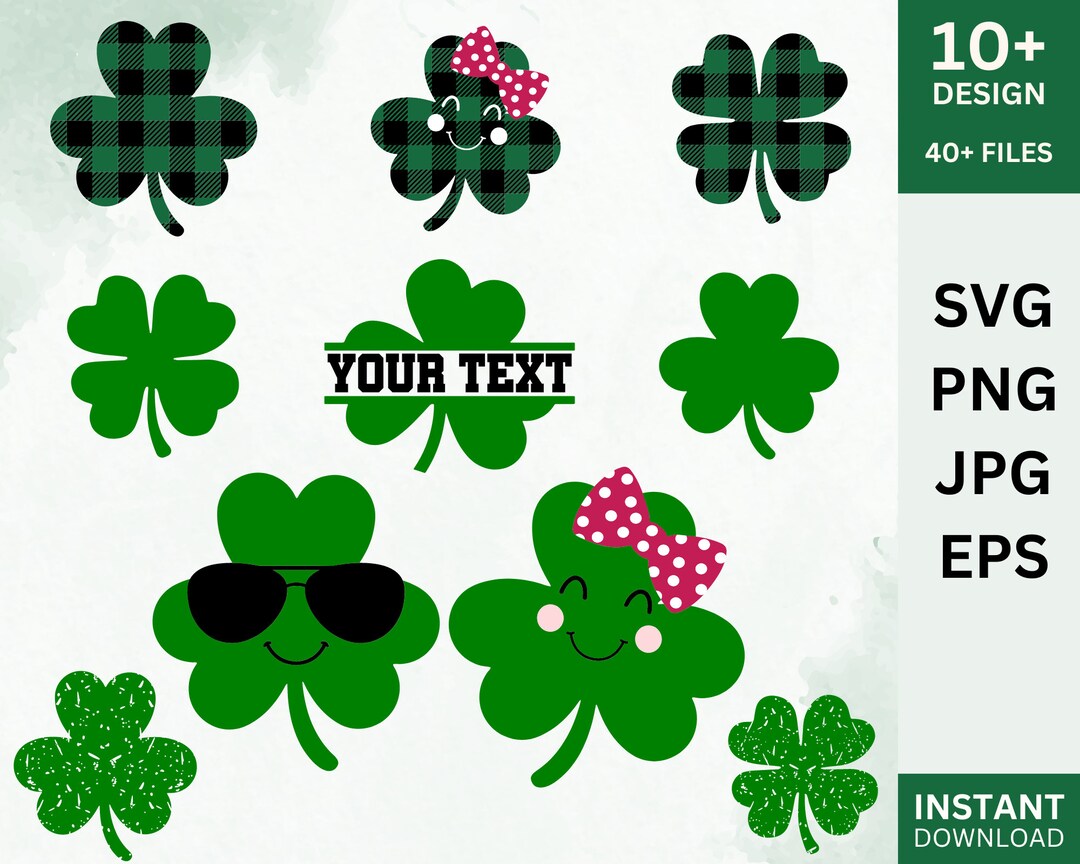 Clover Svg Shamrock Svg St Patricks Day Svg Lucky Svg - Etsy