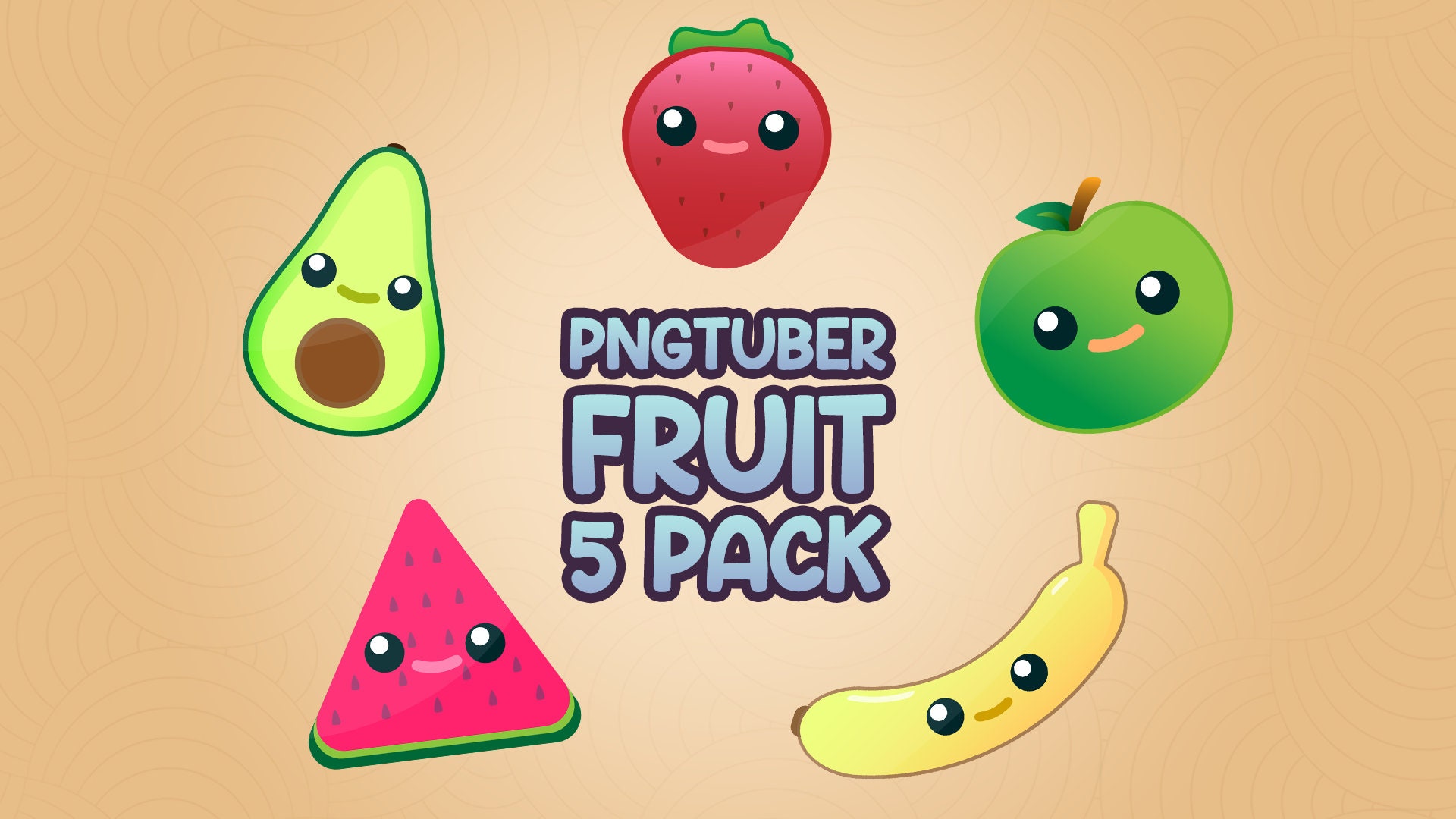 Pngtuber Fruit 5 Pack PNG TUBER Avatar for Twitch Youtube - Etsy