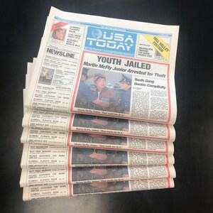 BTTF Back to the Future II Newspaper Reproduction Film Prop, Marty ...
