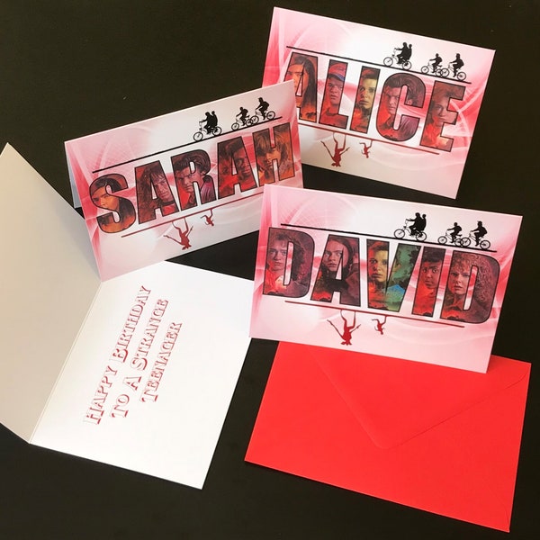 Strangers Things Birthday Card - Etsy UK