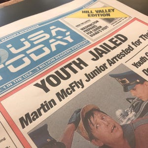 BTTF Back to the Future II Newspaper Reproduction Film Prop, Marty ...