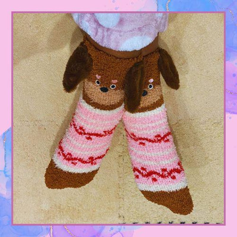 Fluffy Kids Animal Socks - Etsy UK