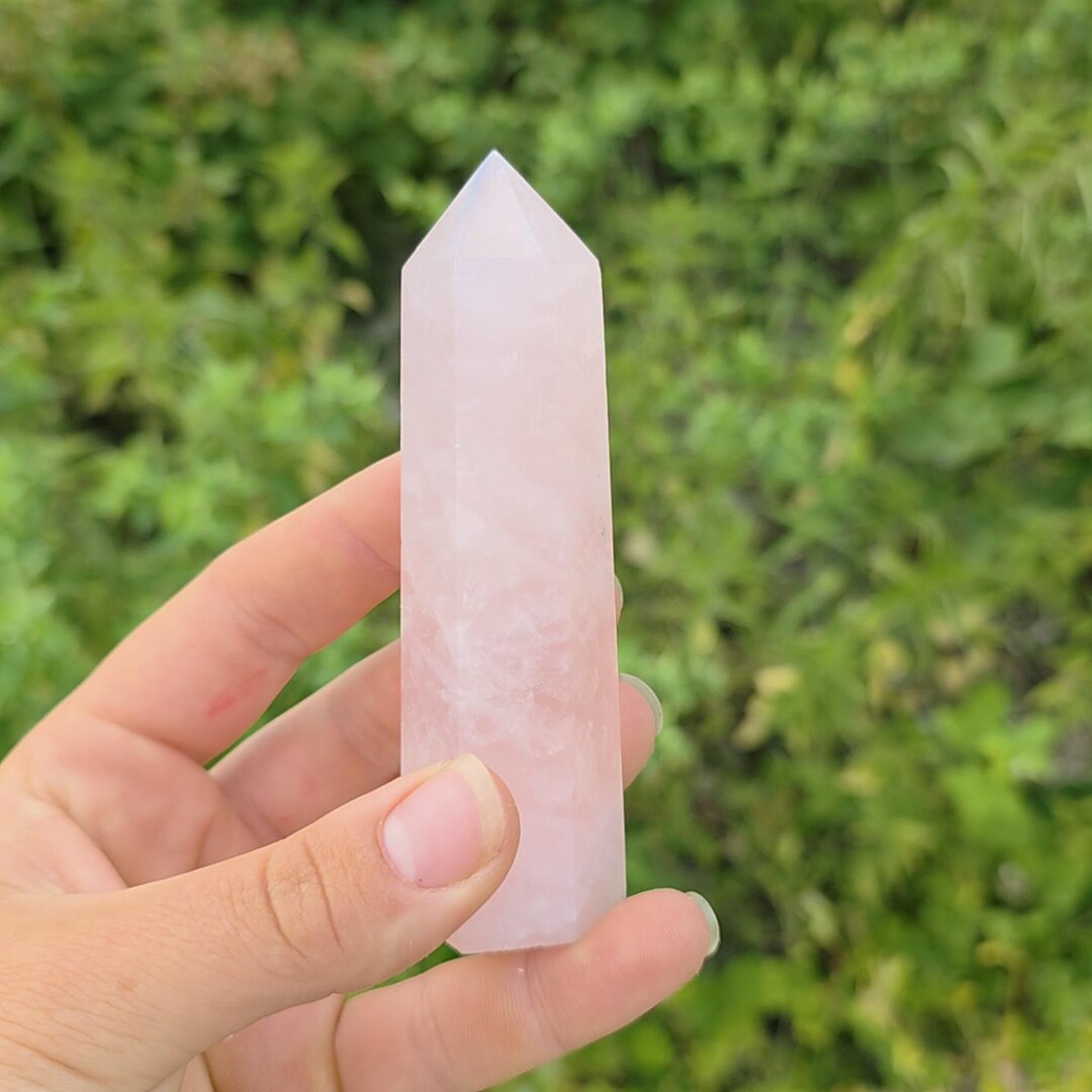 Rose Quartz Point Tower: Polished Healing Crystal (144g) - Etsy