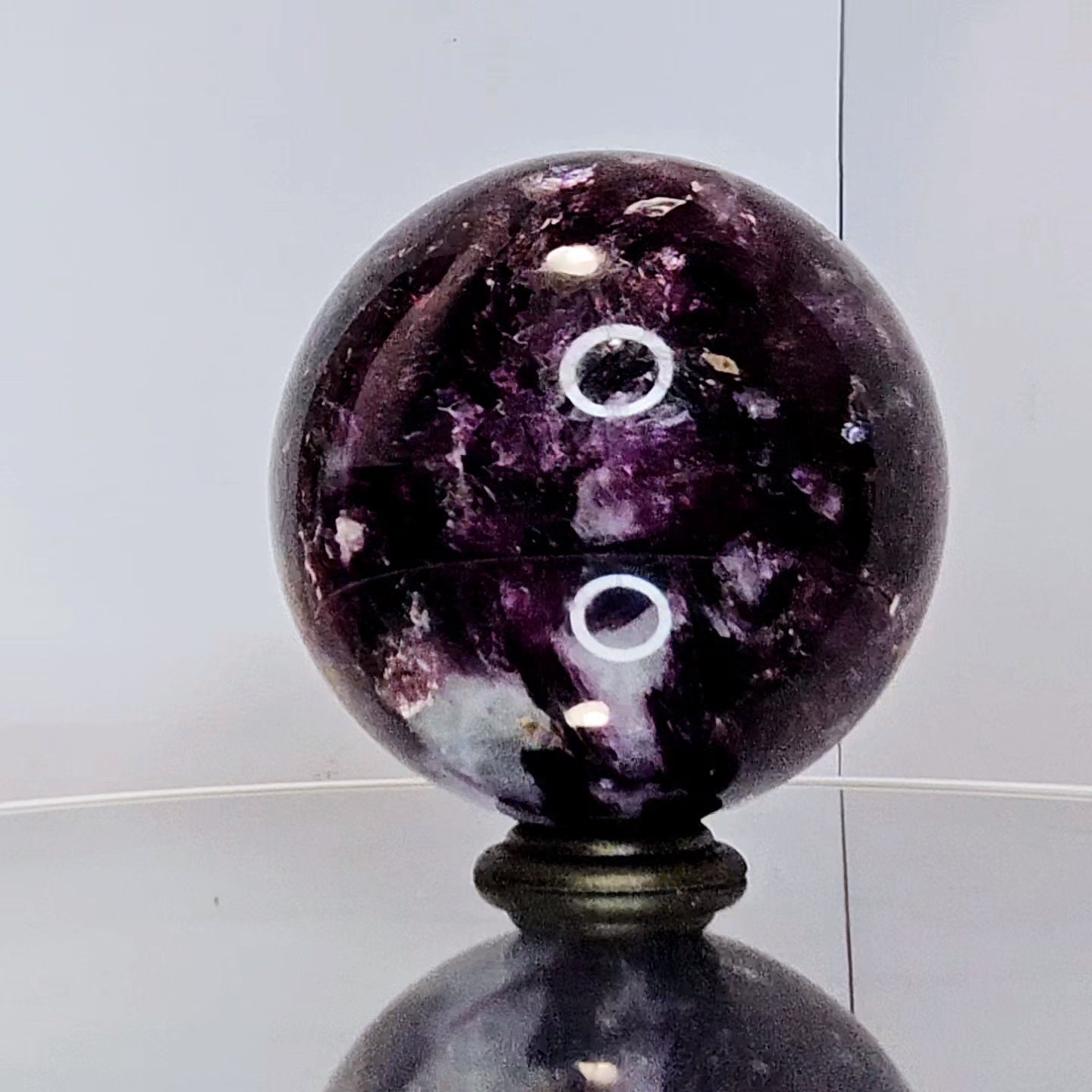 Lepidolite Sphere Natural Lepidolite Genuine Lepidolite Gem Grade ...