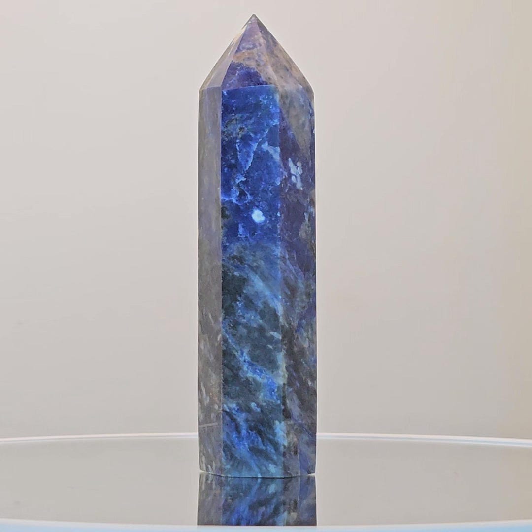 Sodalite Tower / Point Mineral Specimen - Smooth Polished Natural Stone ...