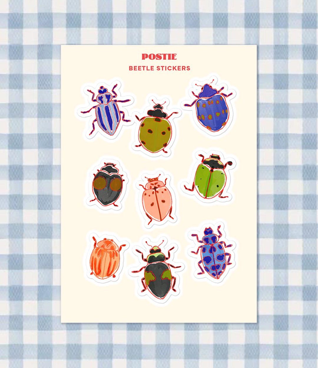 Beetle Sticker Sheet | Bug Sticker Sheet | Nature Stickers | Spring ...