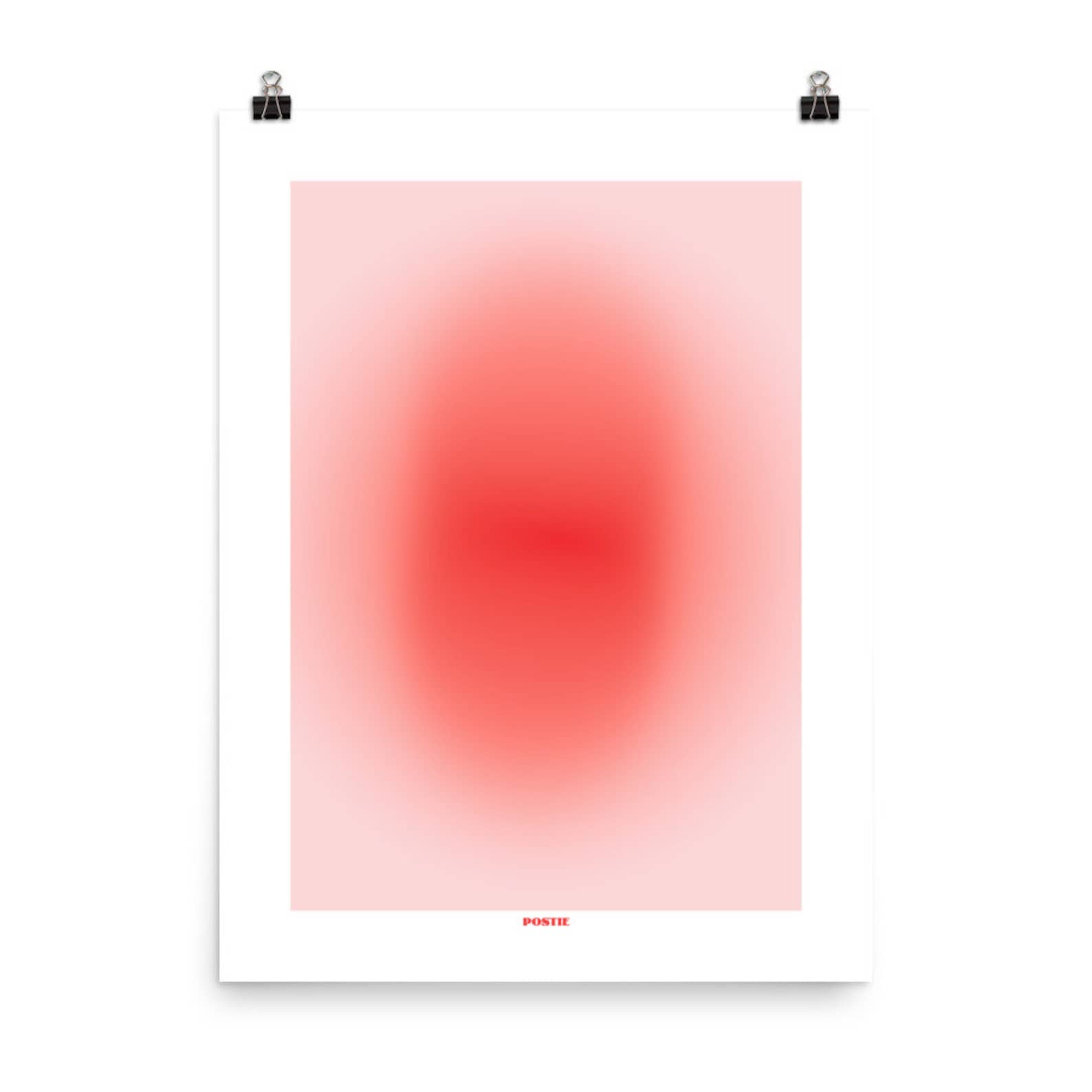 Red Aura Poster, Gradient Aura Art, Pink Aura Wall Art Print - Etsy