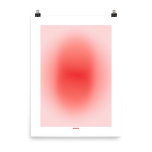 Red Aura Poster, Gradient Aura Art, Pink Aura Wall Art Print - Etsy