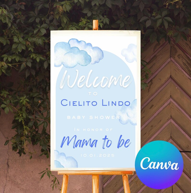 Cielito Lindo Welcome Sign Template, Mexican Baby Shower Clouds Theme ...