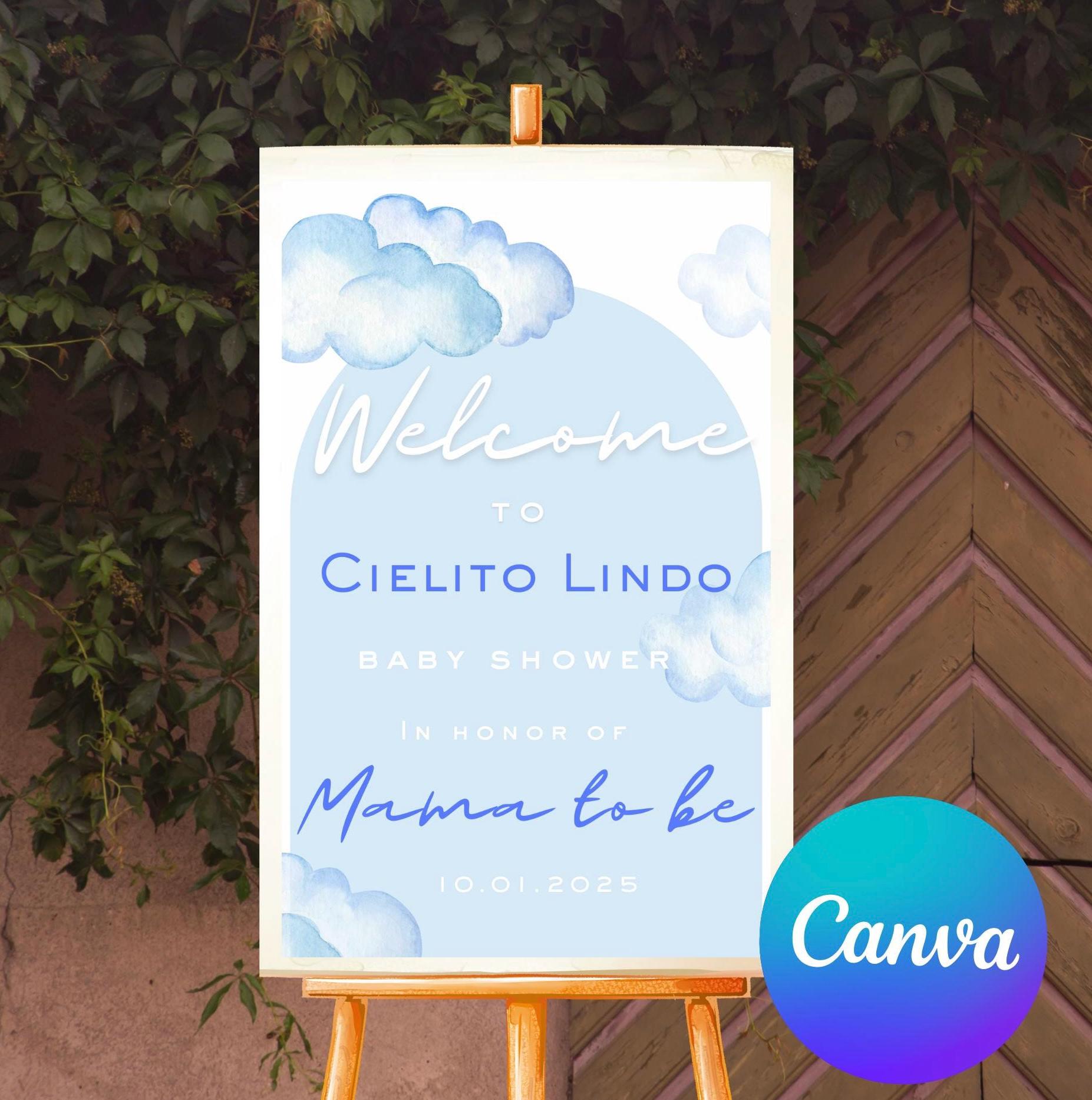 Cielito Lindo Welcome Sign Template, Mexican Baby Shower Clouds Theme ...