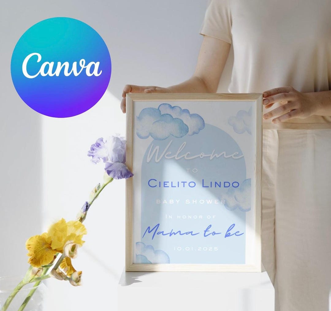 Cielito Lindo Welcome Sign Template, Mexican Baby Shower Clouds Theme ...