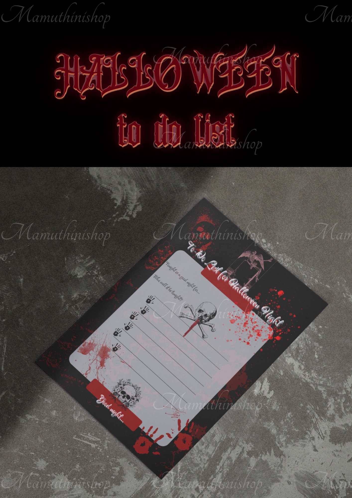 Creepy-to-do List for Halloween-printable Halloween Checklist Stay ...