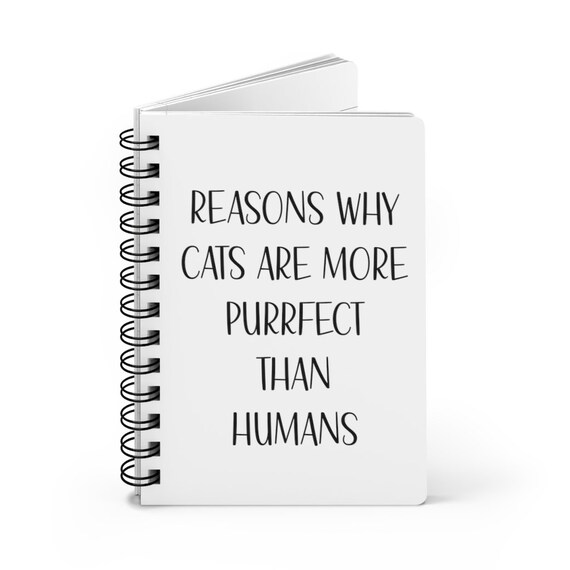 Spiral Bound Journal Cat Journal Cat Notebook Journal for - Etsy