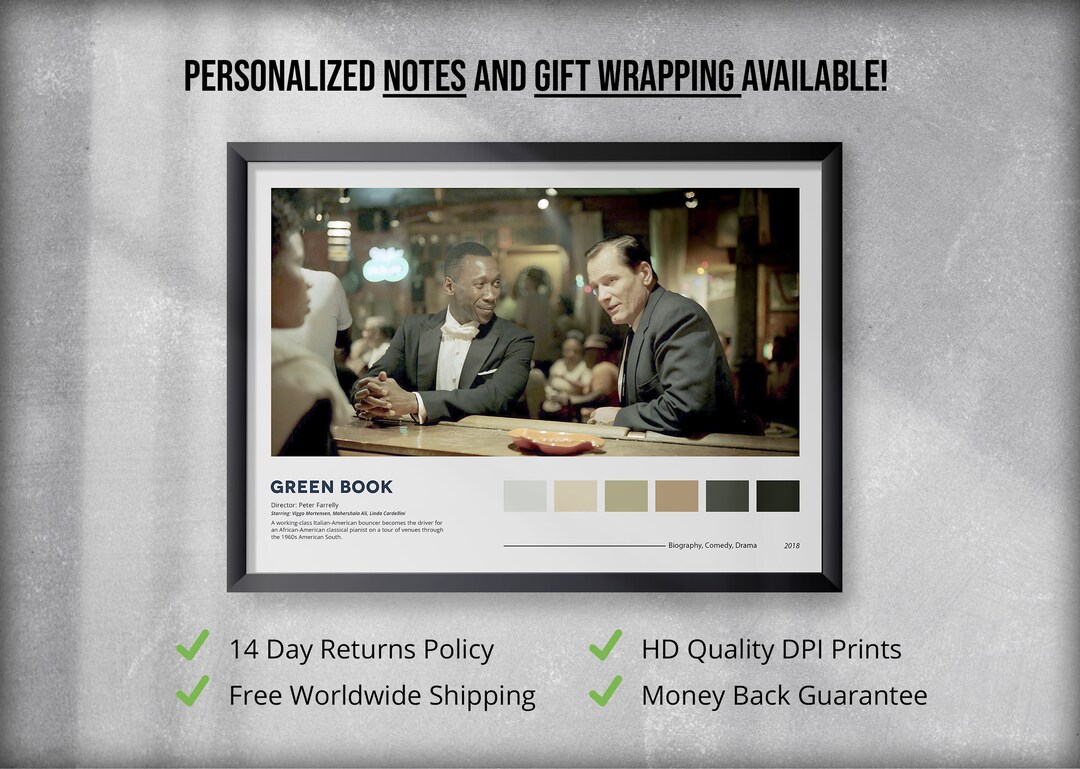 Green Book Film Poster colour Palette Edition - Etsy
