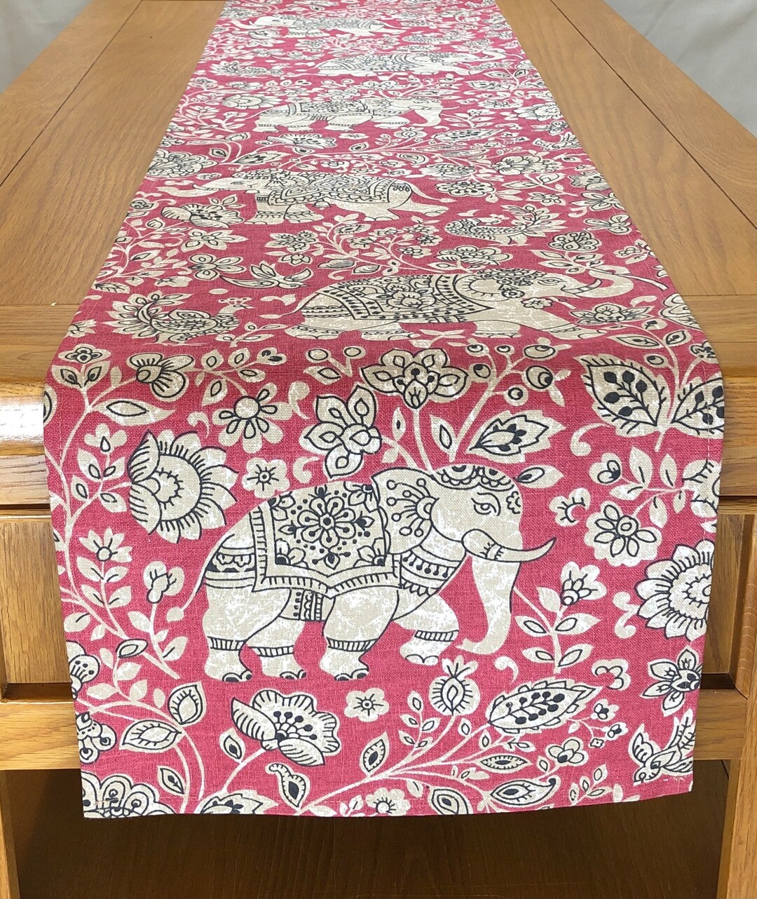 Samira Elephant Table Runner Red - Etsy