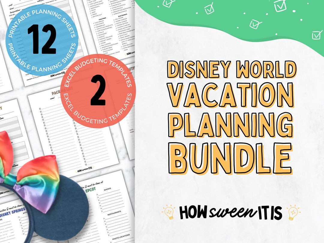 Disneyworld Vacation Planning Bundle WDW Budget Disneyworld Packing ...