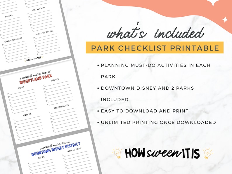 Disneyland Vacation Planning Printables | Disneyland Itinerary ...