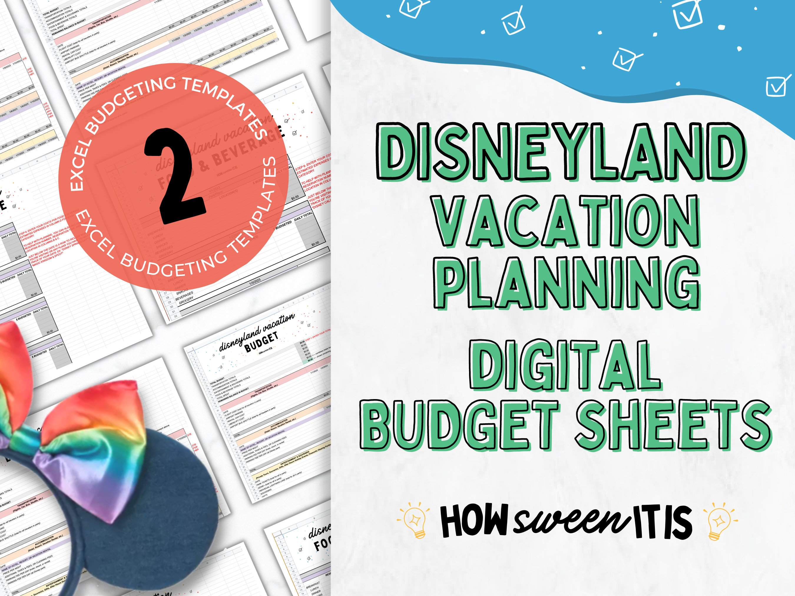 Disneyland Vacation Planning Budget Sheets | Disneyland Budget ...