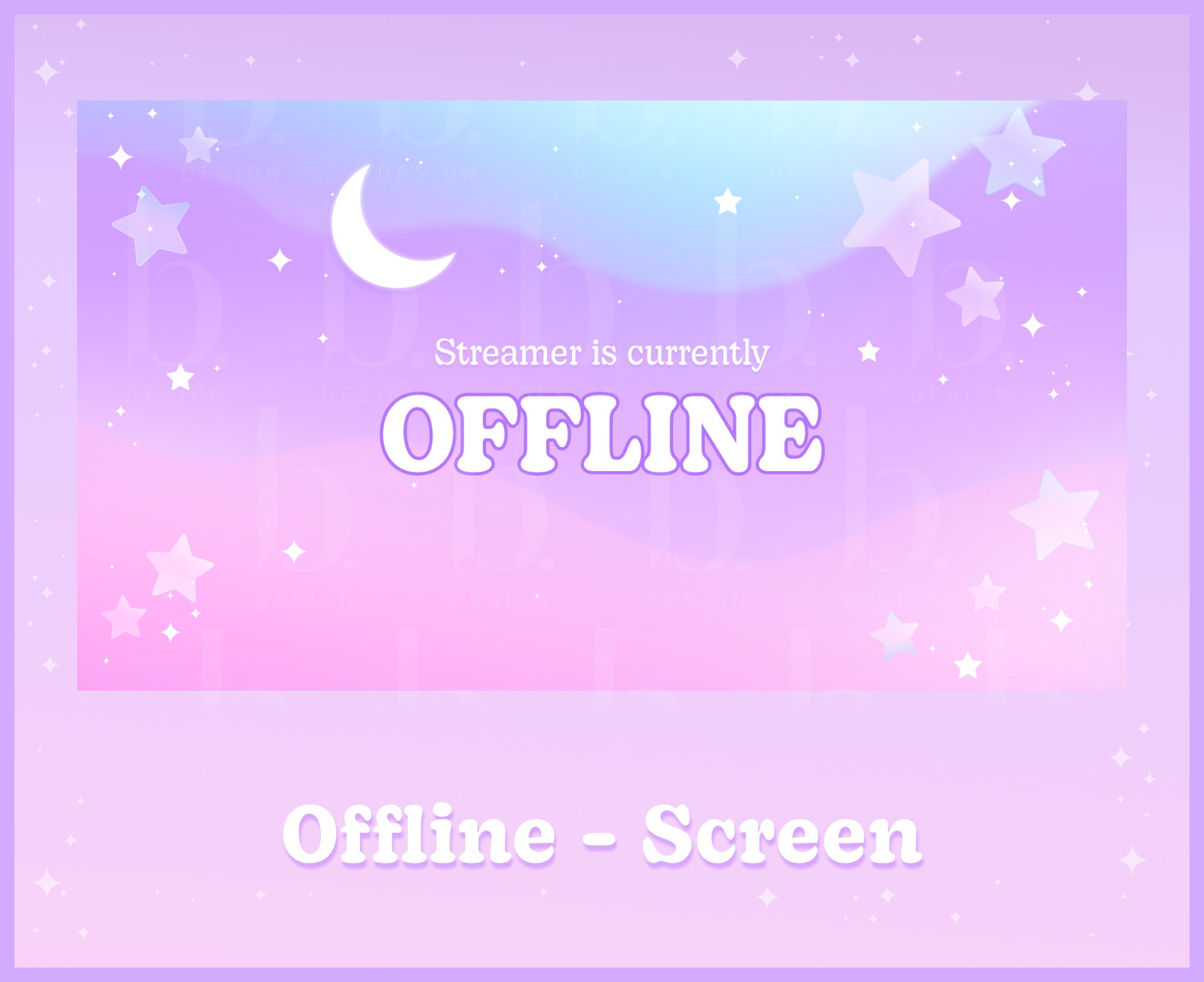 4X Pastel Twitch Screens Starry Pastel Offline Starting Soon BRB Stream ...