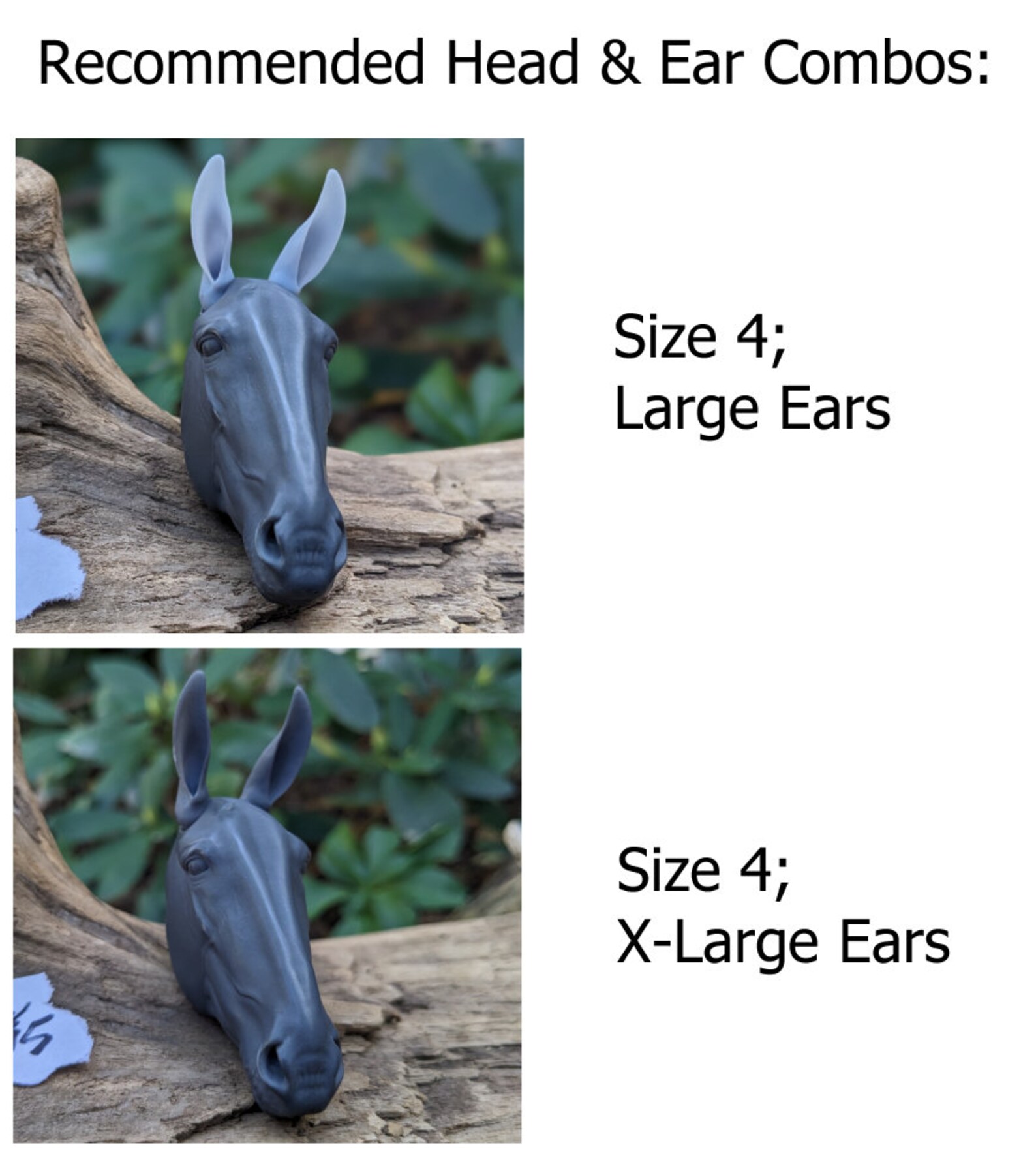 RESIN 1:9 Mule "daisy" Replacement Head + Ears for Customizing Breyer ...